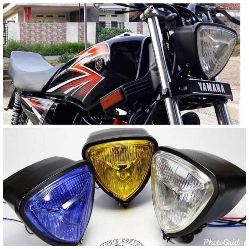 Custom H4 Yamaha RX King Triangle Model Headlight Reflector - ไฟหน้า ...