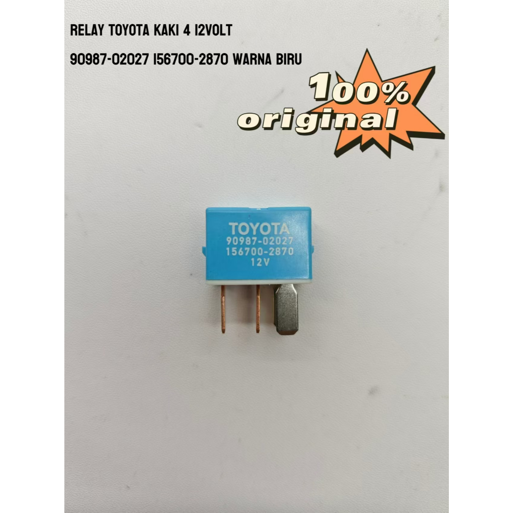 Toyota LEG 4 12VOLT RELAY 90987-02027 156700-2870 สีฟ้า สี | Shopee ...