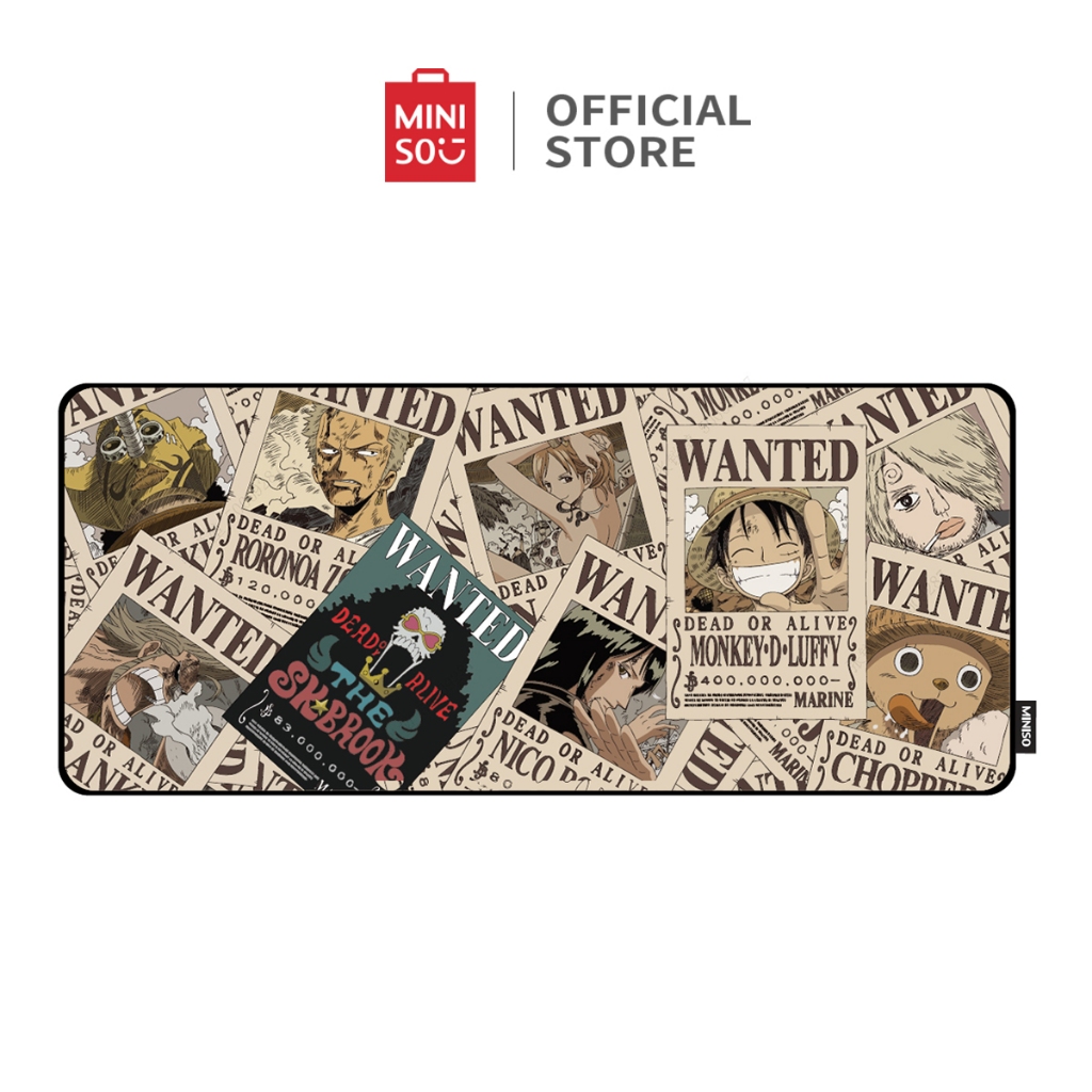 MINISO X แผ่นรองเมาส์ One Piece คอมพิวเตอร์สําหรับเล่นเกมยาว GP60 สีดํา ...