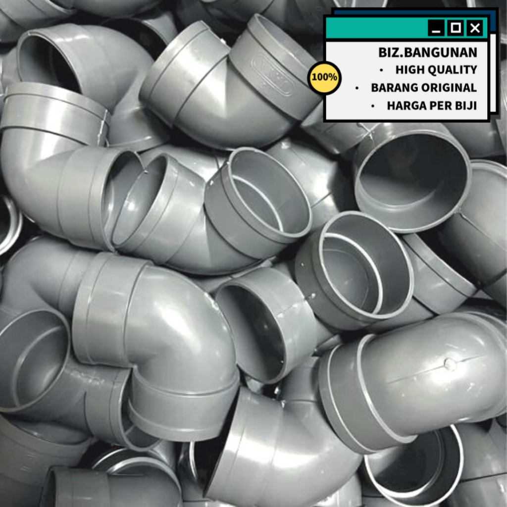 เข่า PVC JAYA DV 1-1/2" INCH - FITTING PIPE ELBOW L KNIE KYI 1.5 ...
