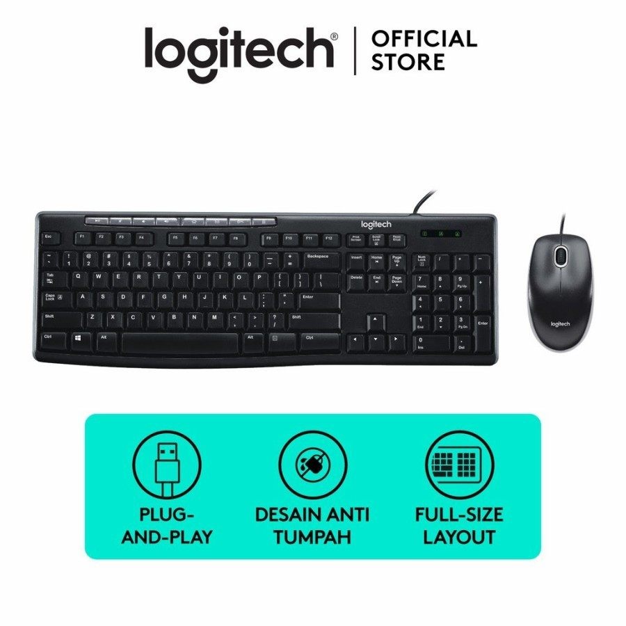 เมาส์คีย์บอร์ด Logitech ของแท้ MK200 / Combo / MK 200 | Shopee Thailand