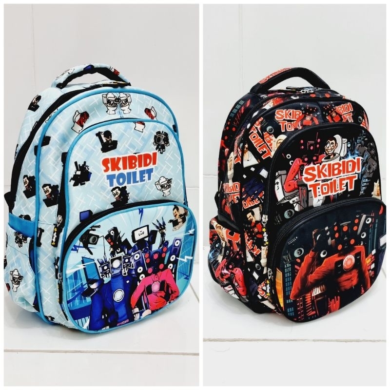 Skibidi TOILET School Backpack สหราชอาณาจักร 12" - 15" - 18" PAUD - TK ...