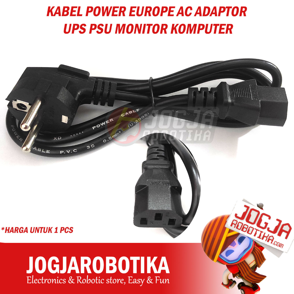 EUROPE POWER CABLE AC ADAPTER UPS PSU คอมพิวเตอร์ MONITOR | Shopee Thailand