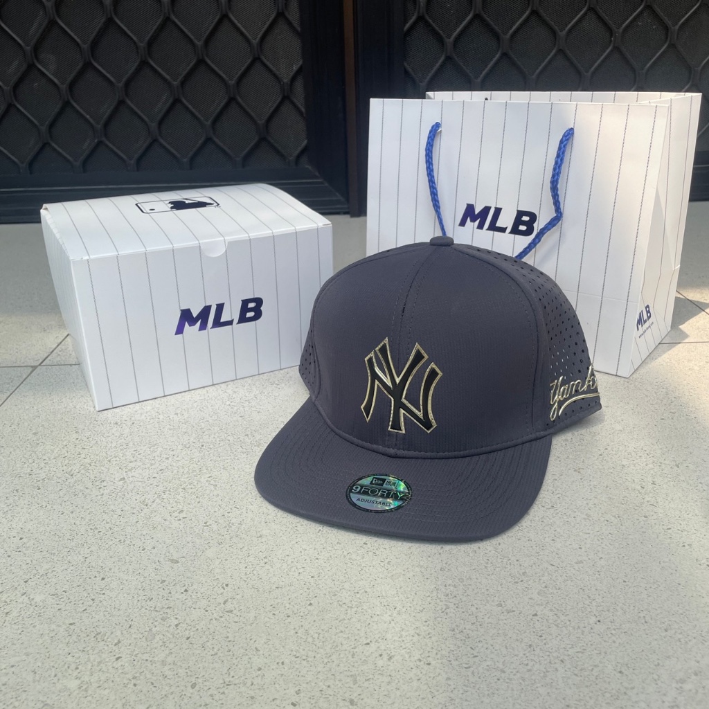 Mlb NY SNAPBACK WHIRE LIST GOLD BASEBALL HAT หมวกแก๊ปสีเทาดั้งเดิม ...