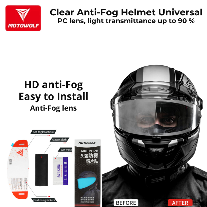 Motowolf Anti Fog Helmet Pinlock Anti Fog Universal Premium Helmet ...