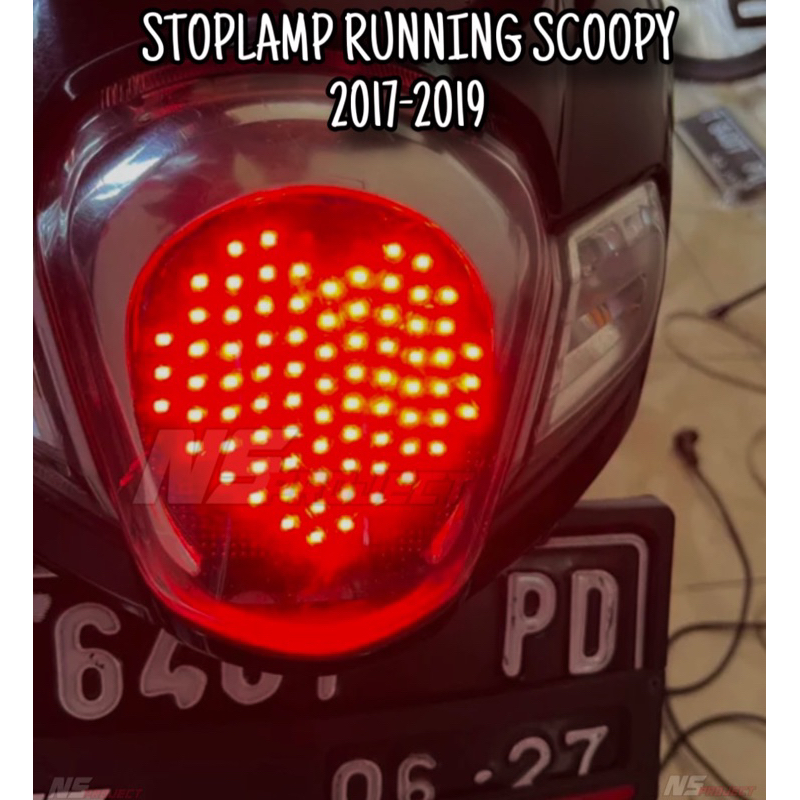 Stoplamp Running Light Scoopy esp R12 2017 2018 2019 8 โหมดอัตโนมัติ ...