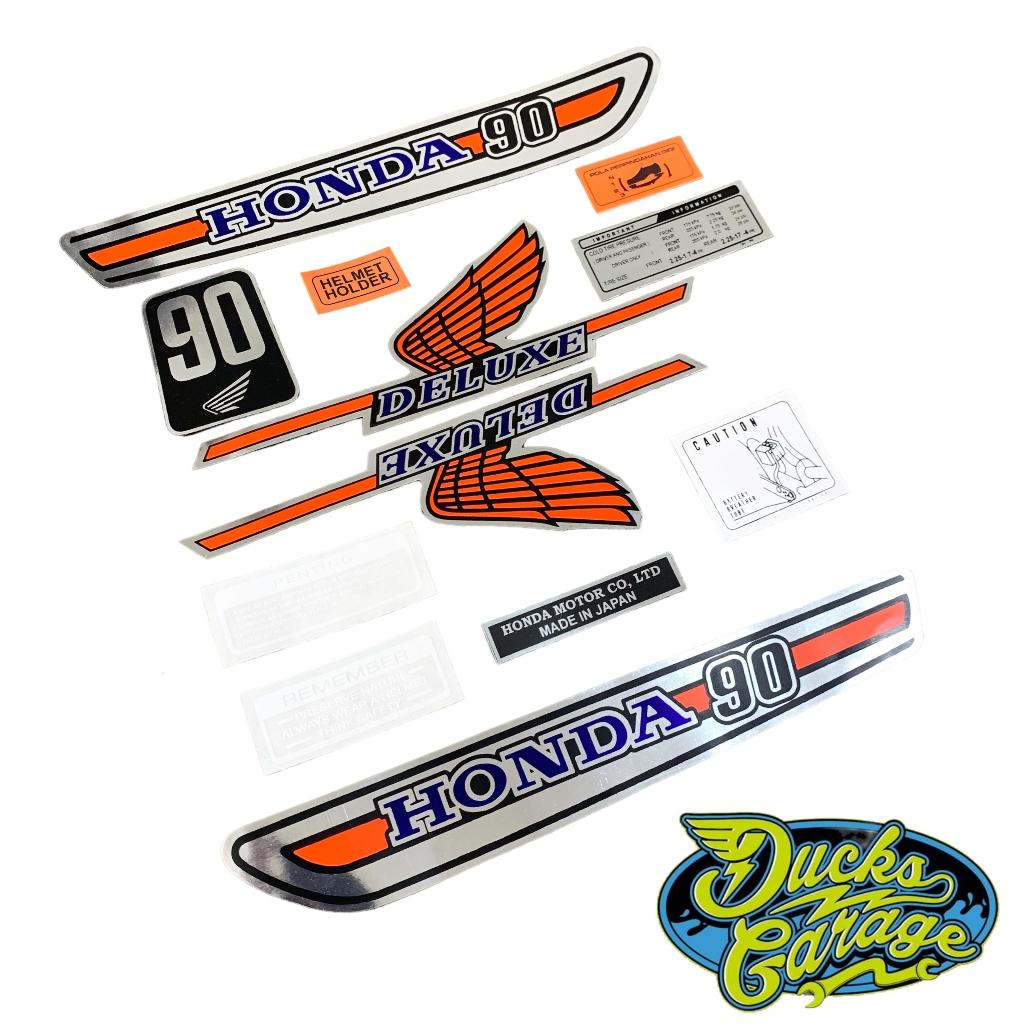 Orange Honda C90 Body List Sticker Striping Sticker | Shopee Thailand