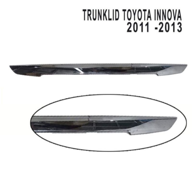 ฝาปิดท้ายกระเป๋าเดินทาง Innova List Chrome ด้านหลัง Toyota Innova ...