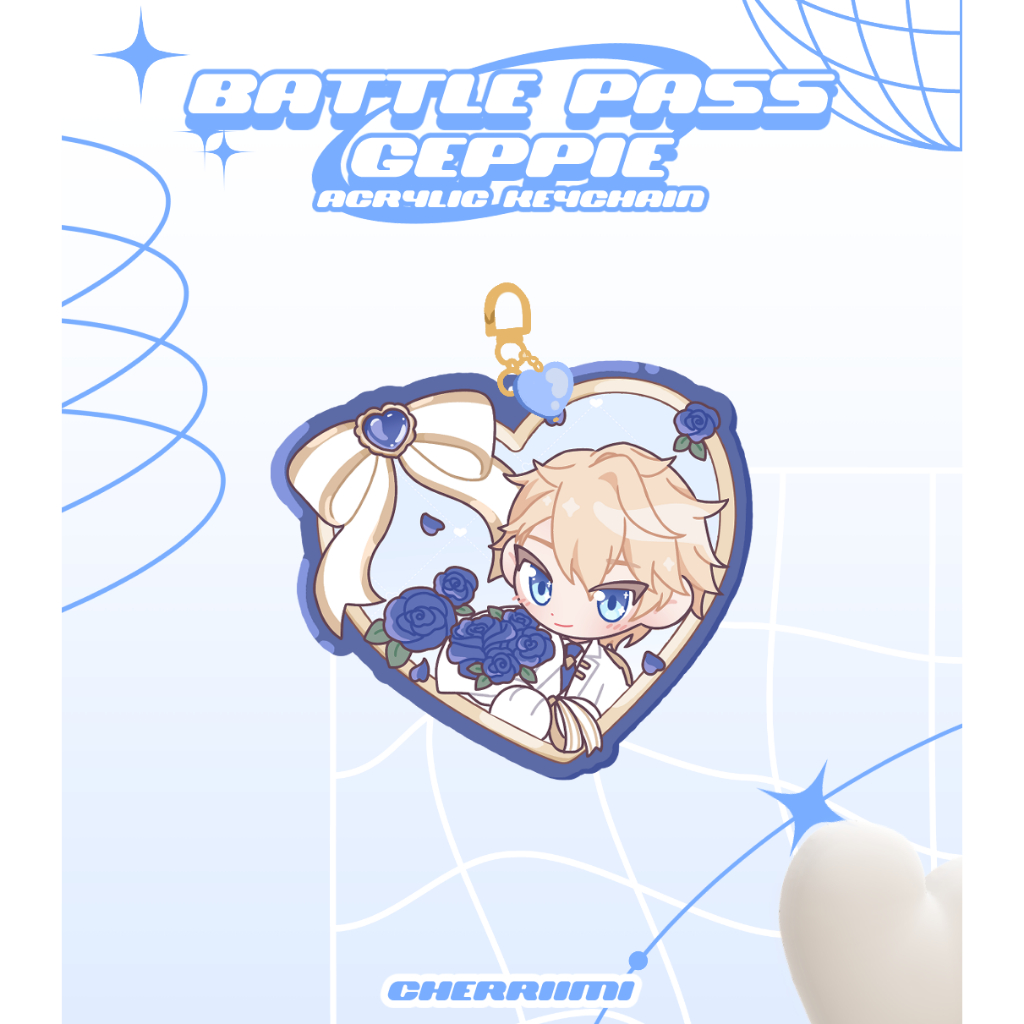 Honkai STAR RAIL] พวงกุญแจอะคริลิค ลาย Battle Pass Geppie สีฟ้า ...