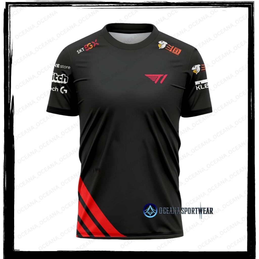 ใหม่ League of Legends LOL T1 JERSEY 2023-2024 เซตนามสกุลฟรี พิมพ์ครบ ...