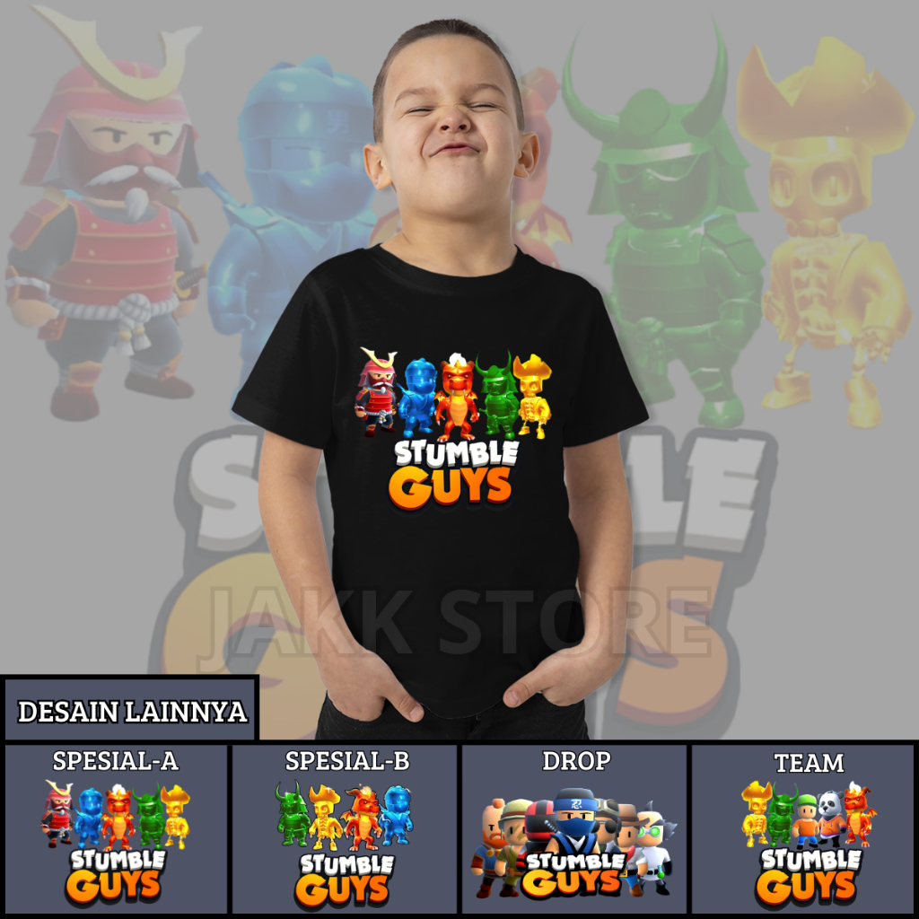 เสื้อยืด Cool STUMBLE GUYS Boys Distro อายุ 3 4 5 6 7 8 9 10 11 12 ปี ...