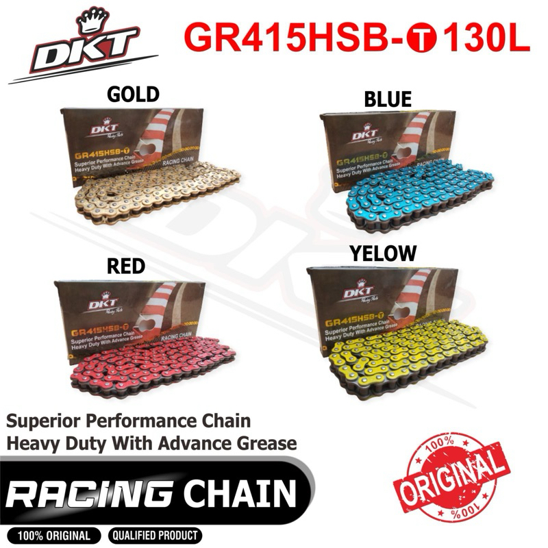 โซ่ MATA 415 X 130 Eyes GOLD, สีเหลือง, น้ําเงิน, แดง DKT JRP WILLWOOD ...