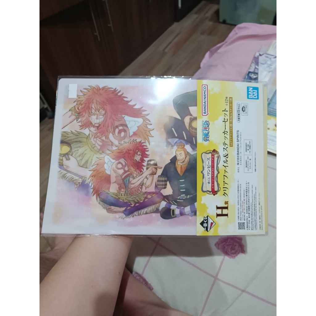 Ichiban kuji one piece Clear A4 File + ชุดสติ๊กเกอร์ Kalgara & โนแลนด์ ...