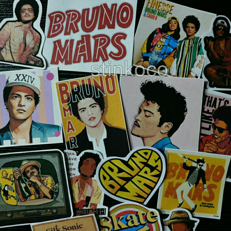 สติกเกอร์ Bruno MARS STICKER มี 15 ชิ้น [15 ชิ้น] | Shopee Thailand