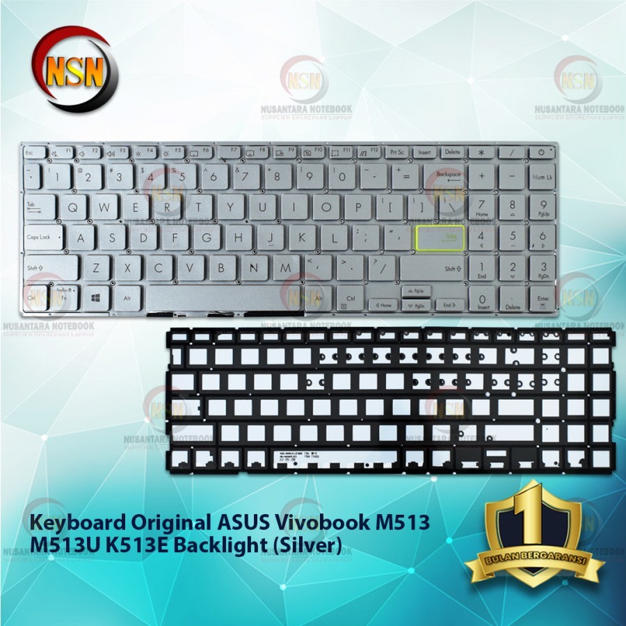 แป้นพิมพ์แล็ปท็อปของแท้สําหรับ vivobook M513 M513U K513 Silver Backlight | Shopee Thailand