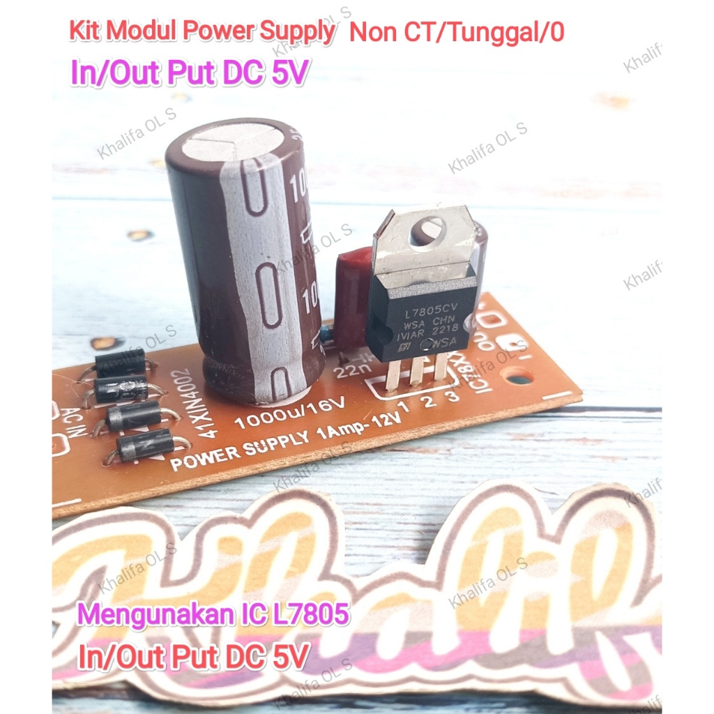 ชุดโมดูลวงจรเรียงกระแสแรงดันไฟฟ้า Pcb PSU DC 0 5V 9V 12V 15V 24V IC L78XX L7805 L7809 L7812 ...