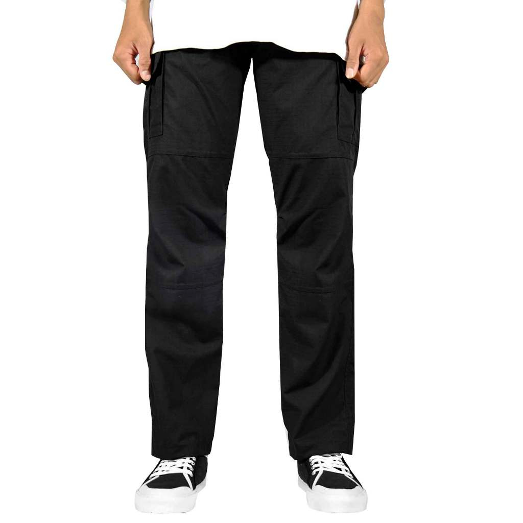 Inbl Cargo Pants - กางเกงขายาว กางเกงคาร์โก้ทรงตรง สีดํา | Shopee Thailand