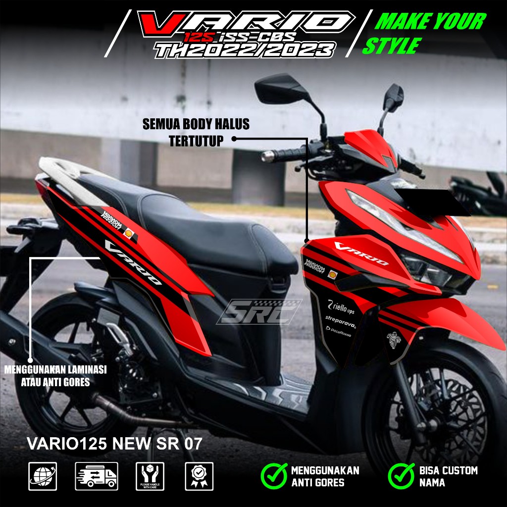 สติ๊กเกอร์เต็มตัวรูปลอก Honda Vario Gen 2 125 ใหม่ 2022 2023 2024 Vario ...