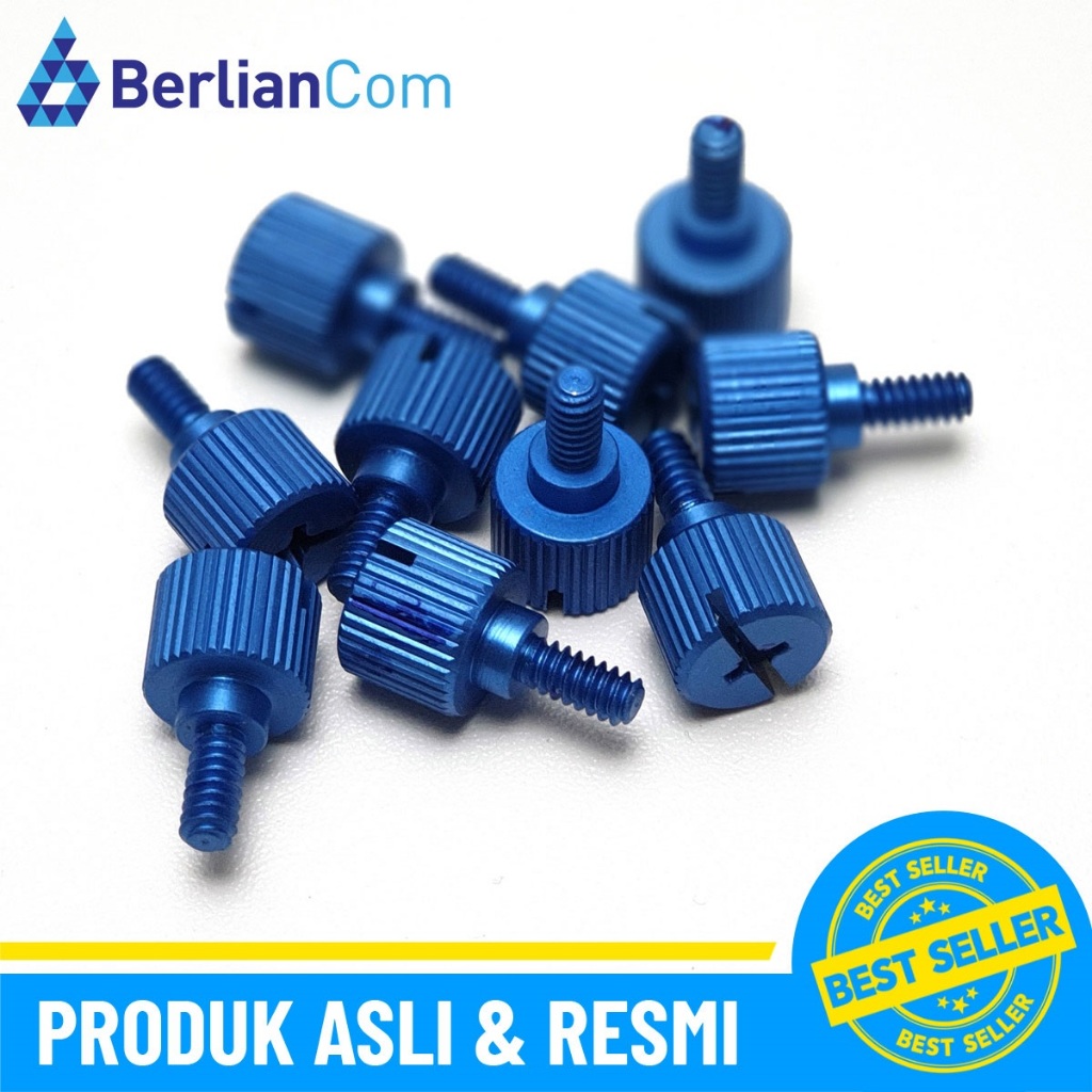 Pccooler สกรูหัวแม่มือ สีฟ้า SC-03/B04 (10 ชิ้น/แพ็ค) | Shopee Thailand