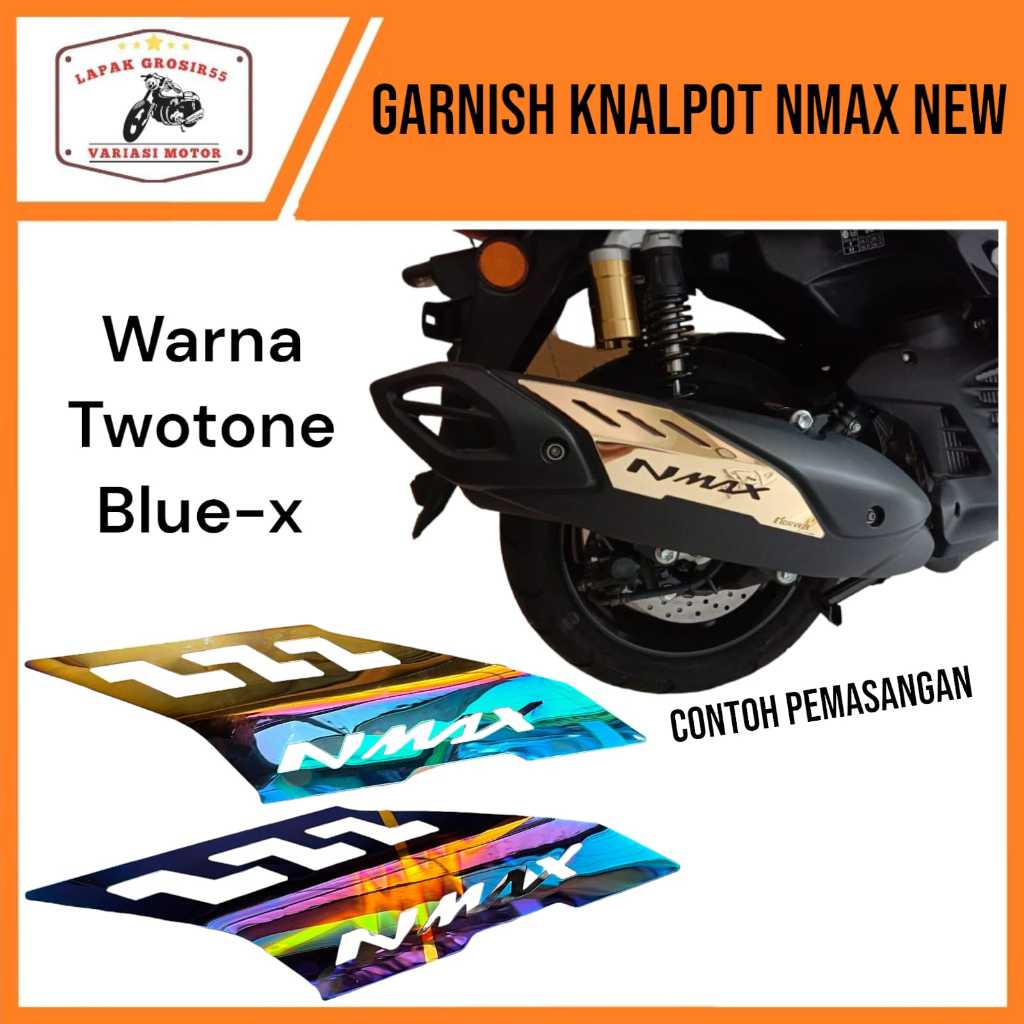 ใหม่ NMAX ฝาครอบท่อไอเสียท่อไอเสีย Garnish ใหม่ LG55 NMAX ฝาครอบ ...
