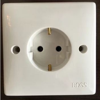 [ORIGINAL] Boss Schuko Socket Outlet 16A 250V พร้อมชัตเตอร์นิรภัย B246 ...