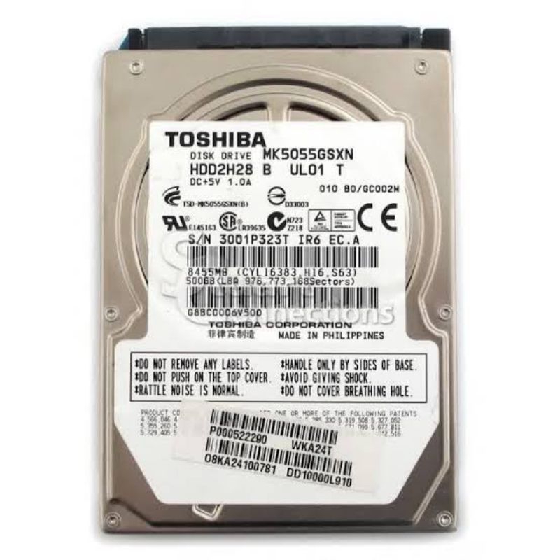 Hdd ภายใน / แล็ปท็อปฮาร์ดดิสก์ภายใน 500 GB TOSHIBA | Shopee Thailand