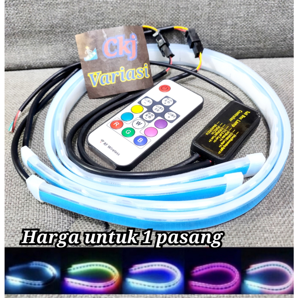 ไฟ Led คิ้ว DRL Slim RGB Remote Sen Runing 60CM 12 โวลต์ ราคา 1 ชุด | Shopee Thailand