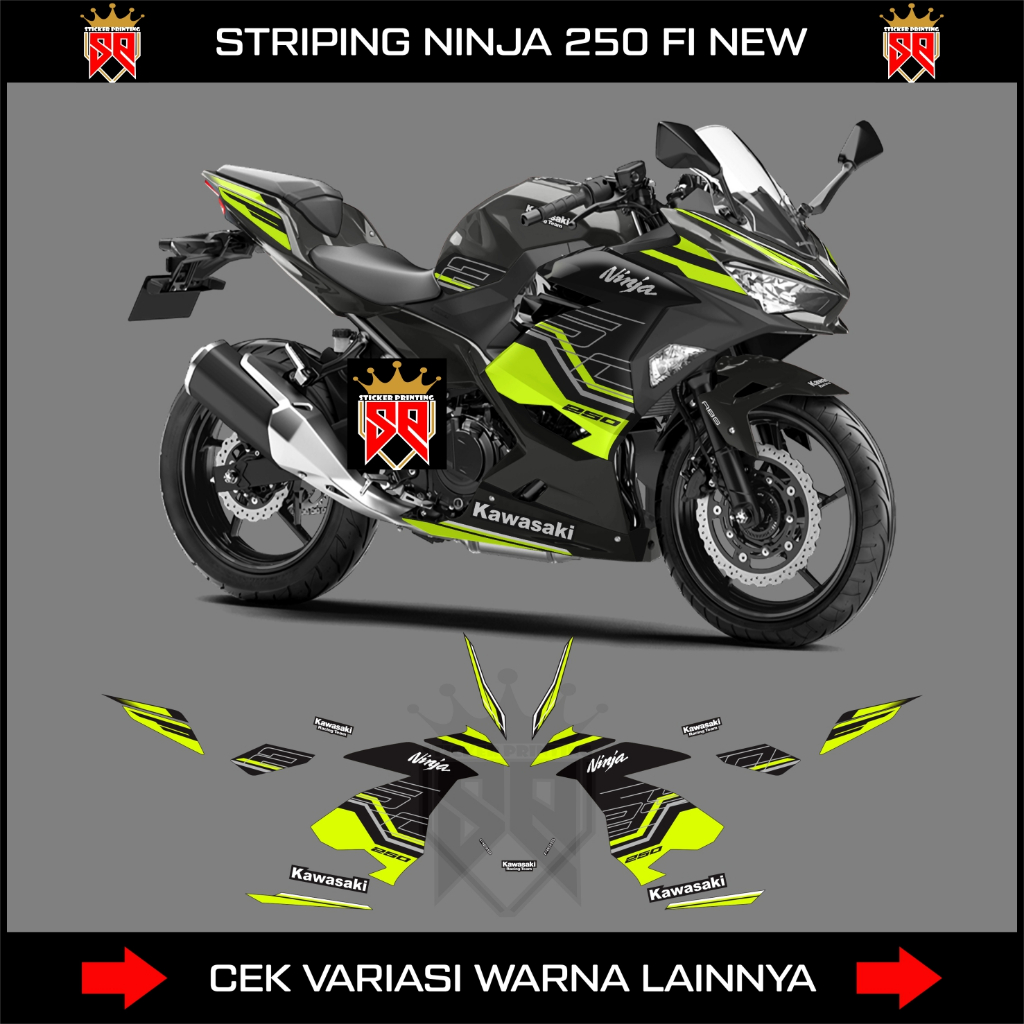 Striping STICKER NINJA FI 250 2022/รูปลอกสติกเกอร์ KAWSAKI NINJA FI ...