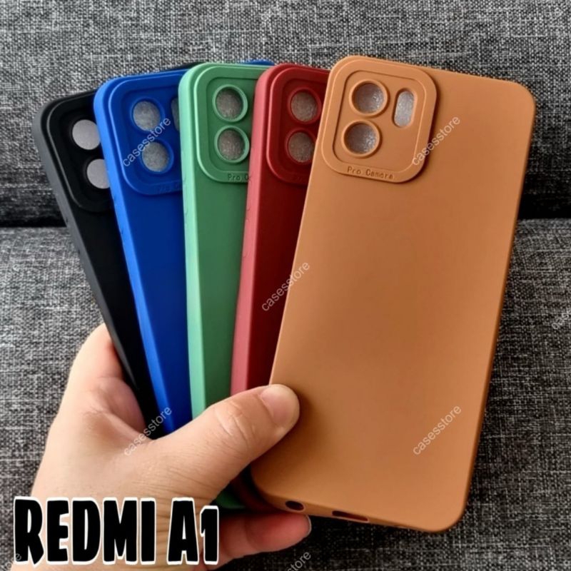 REDMI MACAROON CASE A1 2022, A2 2023 SOFTCASE PRO CAMERA SILICONE MATTE ...