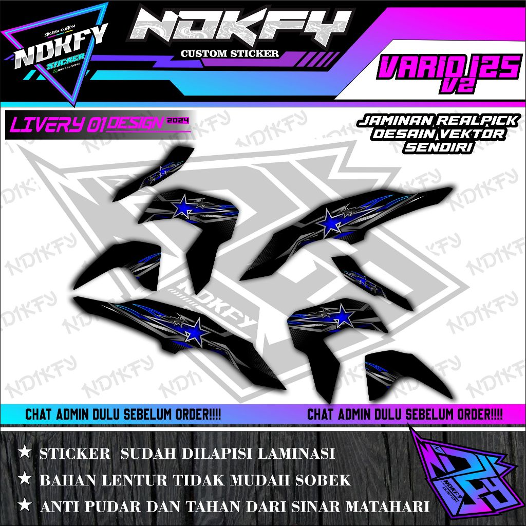 Simple STRIPPING HONDA VARIO 125 2023 GEN 2 DIESEL STAR LIVERY MOTIF ...