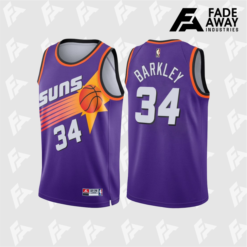เสื้อบาสเก็ตบอล NBA CHARLES BARKLEY 34 PHOENIX SUNS PURPLE | Shopee ...