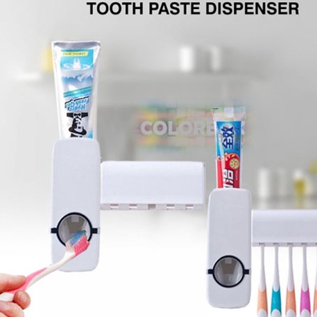 Kf7 ToothPaste Dispenser ผู้ถือแปรงสีฟัน TOUCH ME Rack ToothPaste แปรง ...