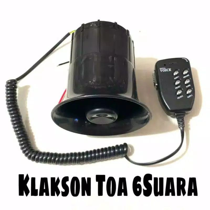 Toa Trumpet Siren Horn 6-voice 12 Volt+ไมโครโฟน Super Big Size ...