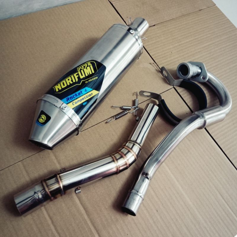 Norifumi ท่อไอเสียสแตนเลส klx 150s/l/g klx 150bf crf150L xtz 125 xr200 xr150 dtracker 150 เหมาะ ...