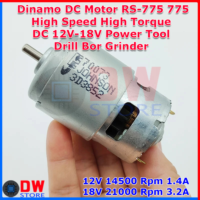 Dynamo DC Motor RS-775 775 18V 12V - 24V ความเร็วสูงแรงบิดสูงเครื่องมือ ...