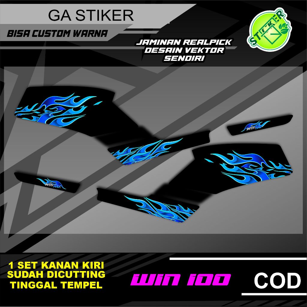 SIMPLE STRIPING HONDA WIN 100 API LIVERY SS R VIRAL ALREADY CUT, JUST ...