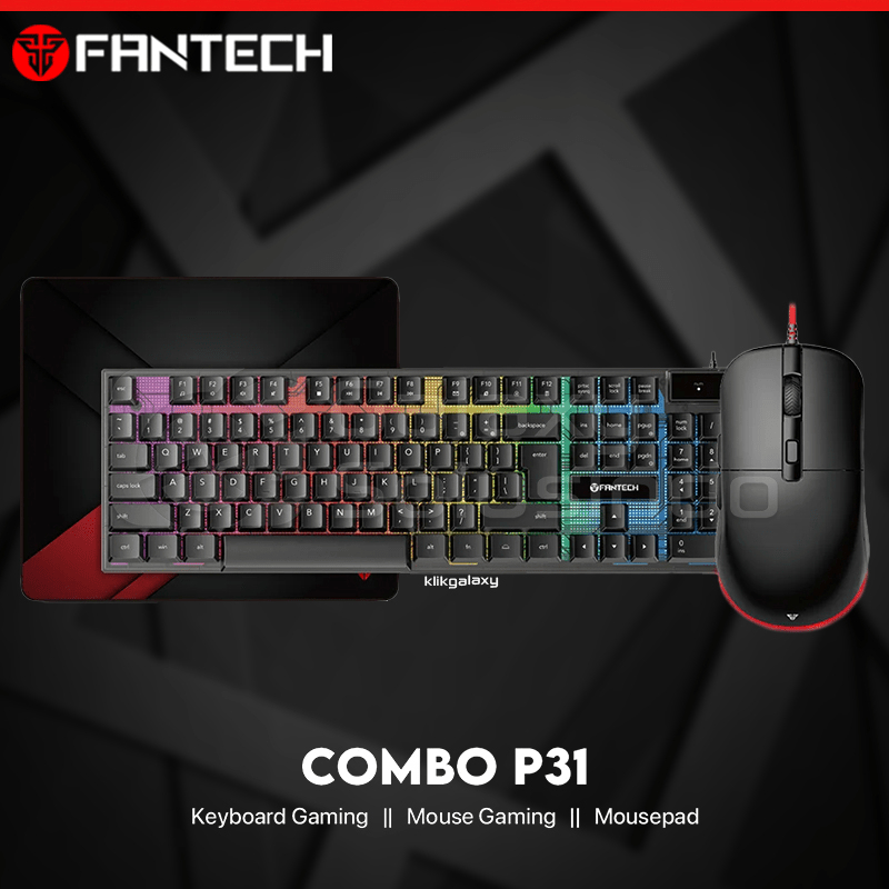 Fantech P31 3in1 Gaming Kit Combo - คีย์บอร์ด + เมาส์ + แผ่นรองเมาส์ ...
