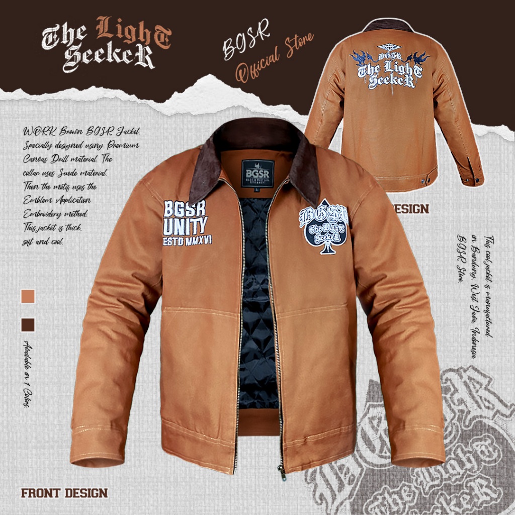 Bgsr Suede JACKET Leather Collar WORK JACKET Mens Varsity Boys Rider Motorcycle Vintage Premium ...