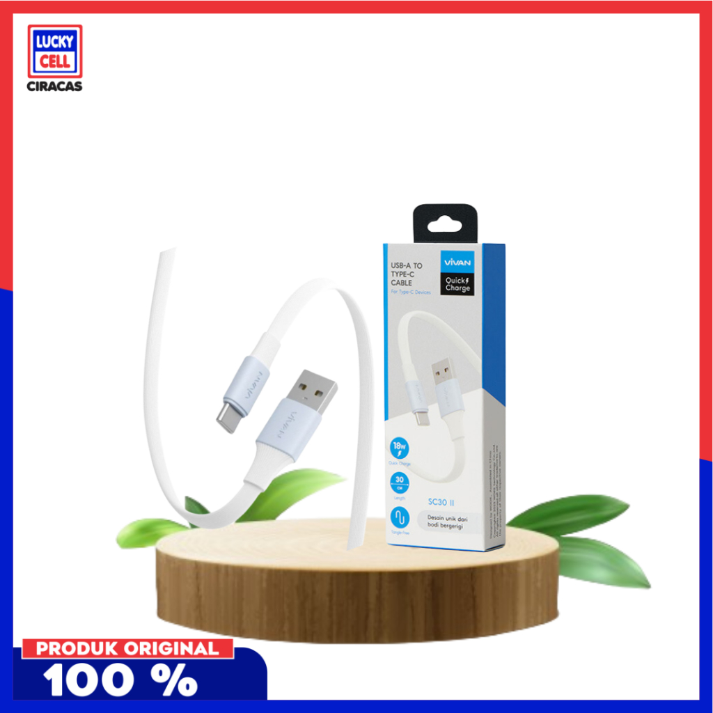 Vivan SC30 II SC100 II SC200 II Data Cable Type C Fast Charging 30CM ...