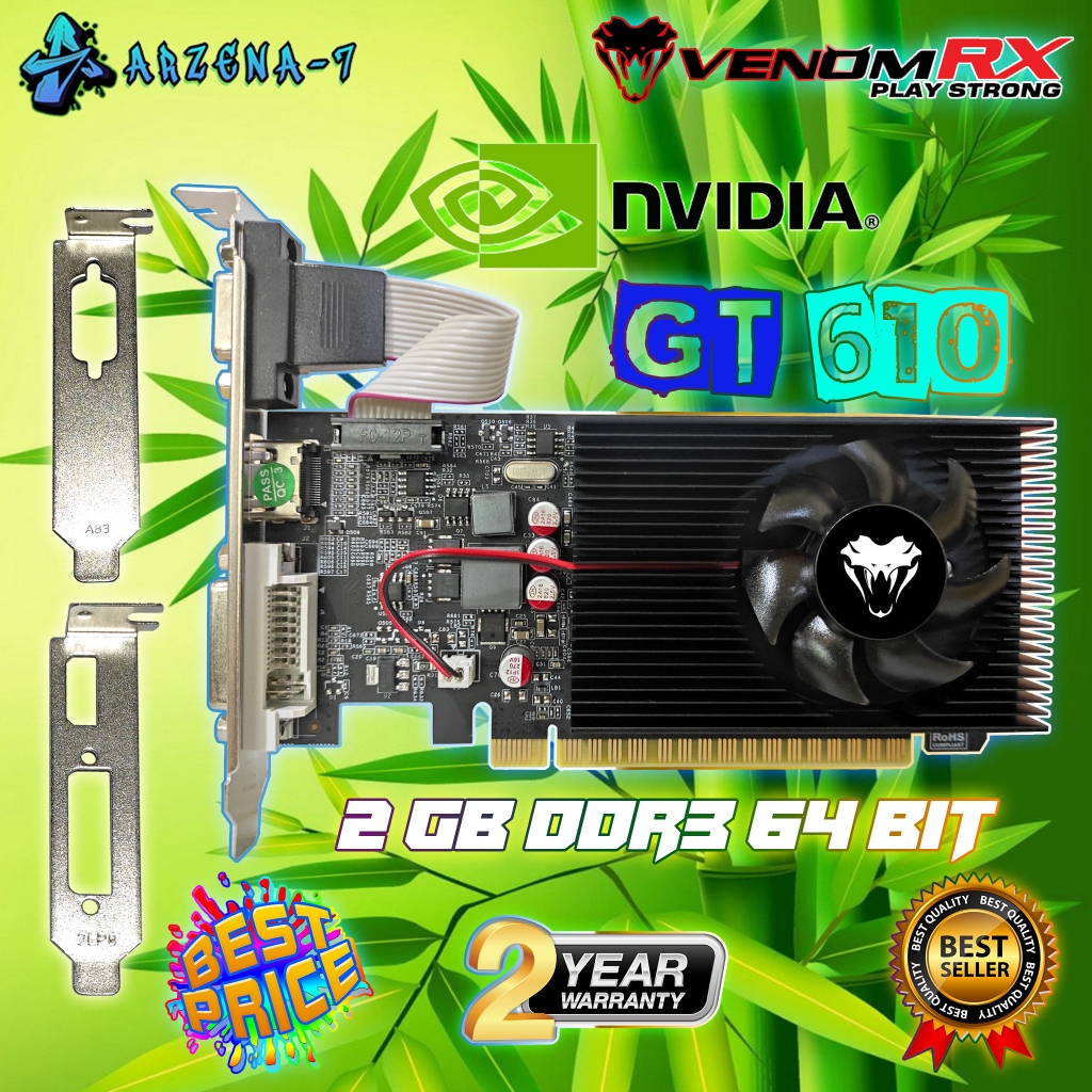 Venomrx Vga Nvidia Gt610 2Gb Ddr3 ภาพจริง | Shopee Thailand