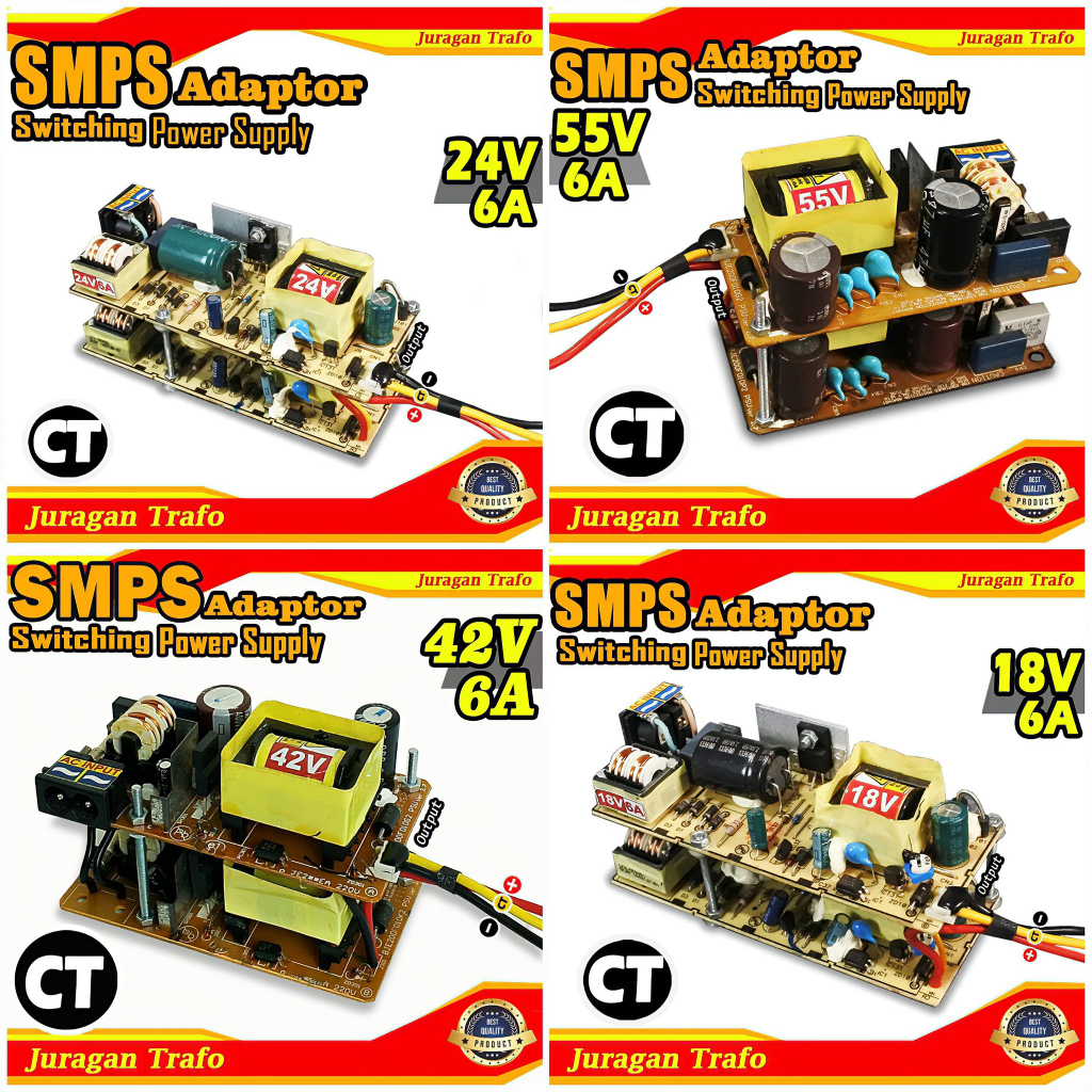 Smps Switching Power Supply Adapter 12V 24V 24V 32V 35V 42V 45V 55V 3A / 6A CT & ไม่ใช่ CT ...