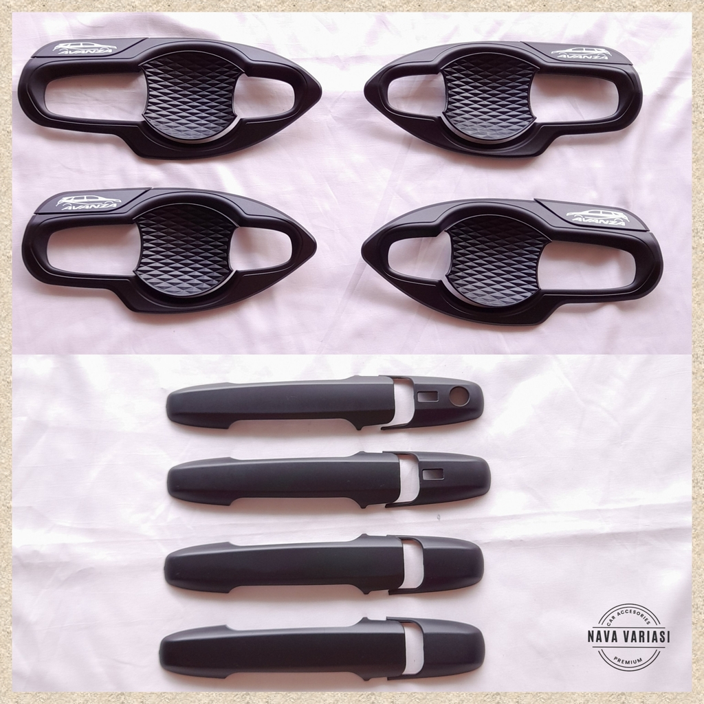 Hitam Package มือจับประตูฝาครอบด้านนอก มือจับประตูรถยนต์ All New Avanza ...