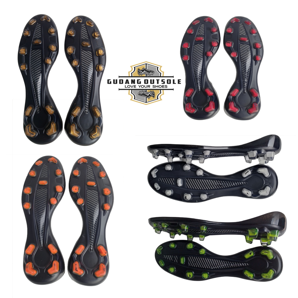 พื้นรองเท้าฟุตบอล - Tiempo Nine Football Shoe Outsole with Carbon Motif ...