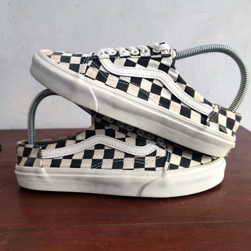 Vans Old Skool Mule Checkerboard sz/38/24.0 | Shopee Thailand