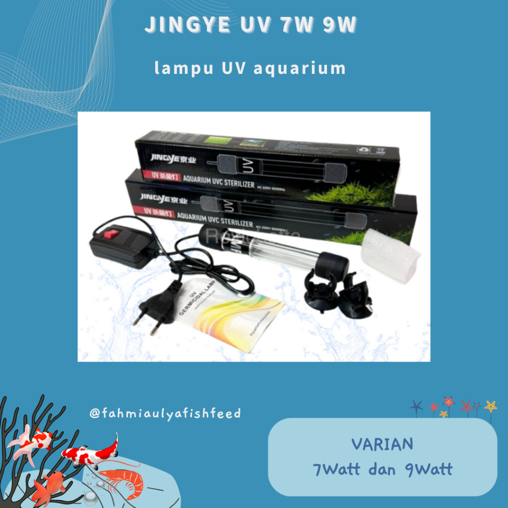 Jingye UV 7W 9W UV โคมไฟตู้ปลาสําหรับตัวกรองตู้ปลาปลาสวยงาม | Shopee Thailand