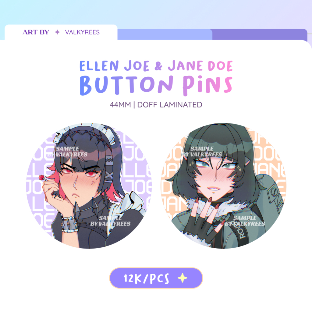 Ellen JOE & JANE DOE ZENLESS ZONE ZERO ZZZ PIN | Shopee Thailand