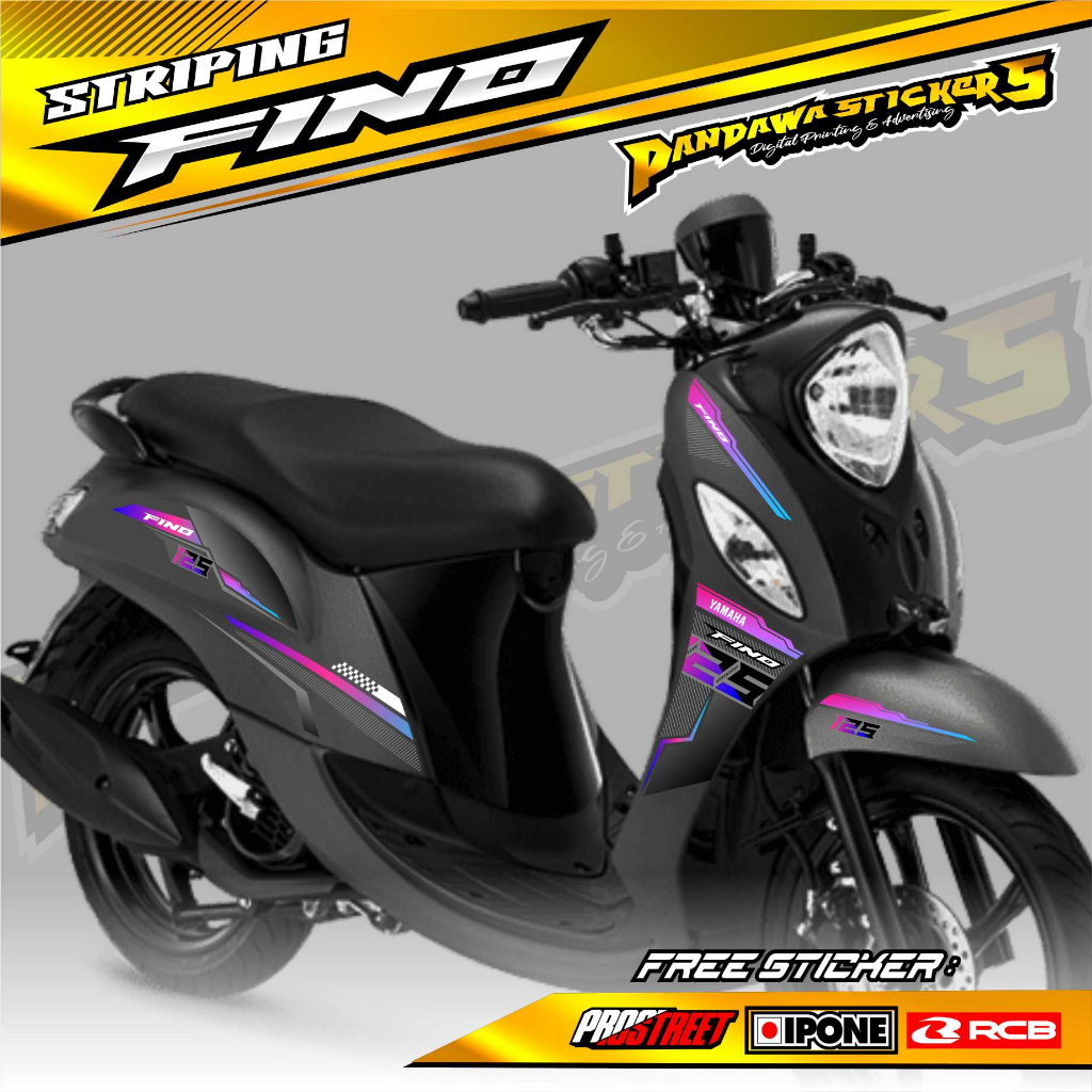 YAMAHA FINO VARIATION STRIPING / YAMAHA FINO MOTORCYCLE LIST STICKER ...