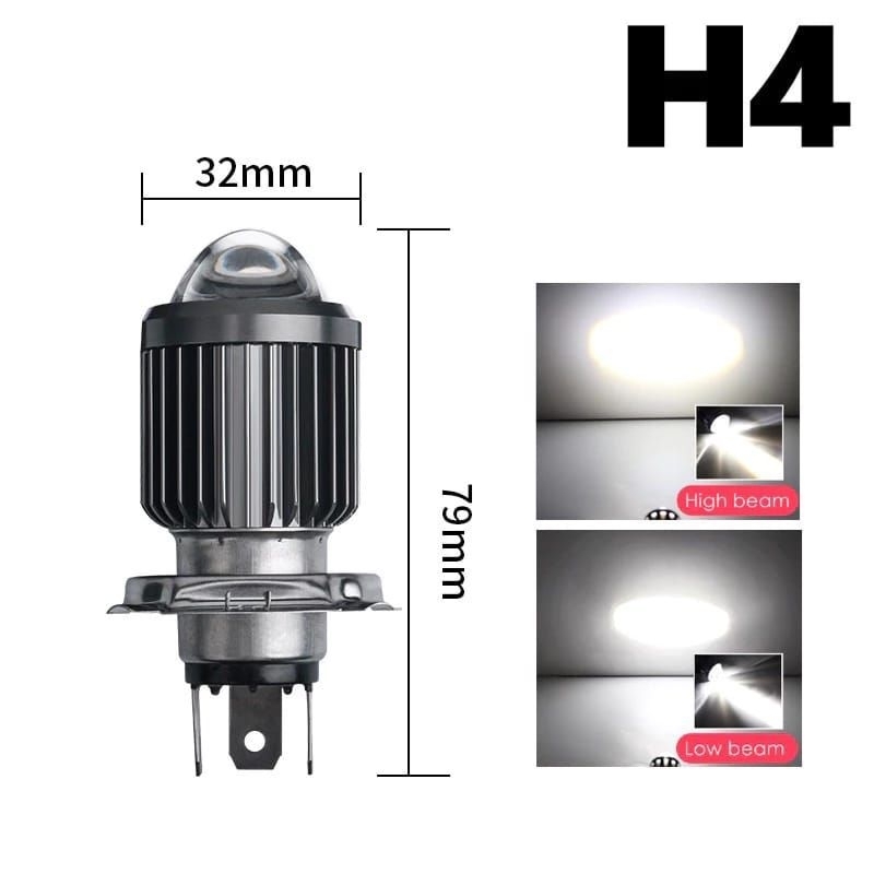 Putih ไฟหน้า LED H4 LASER D2 2 สี สีขาว สีเหลือง 2 โทน AC DC สูงต่ํา HI ...