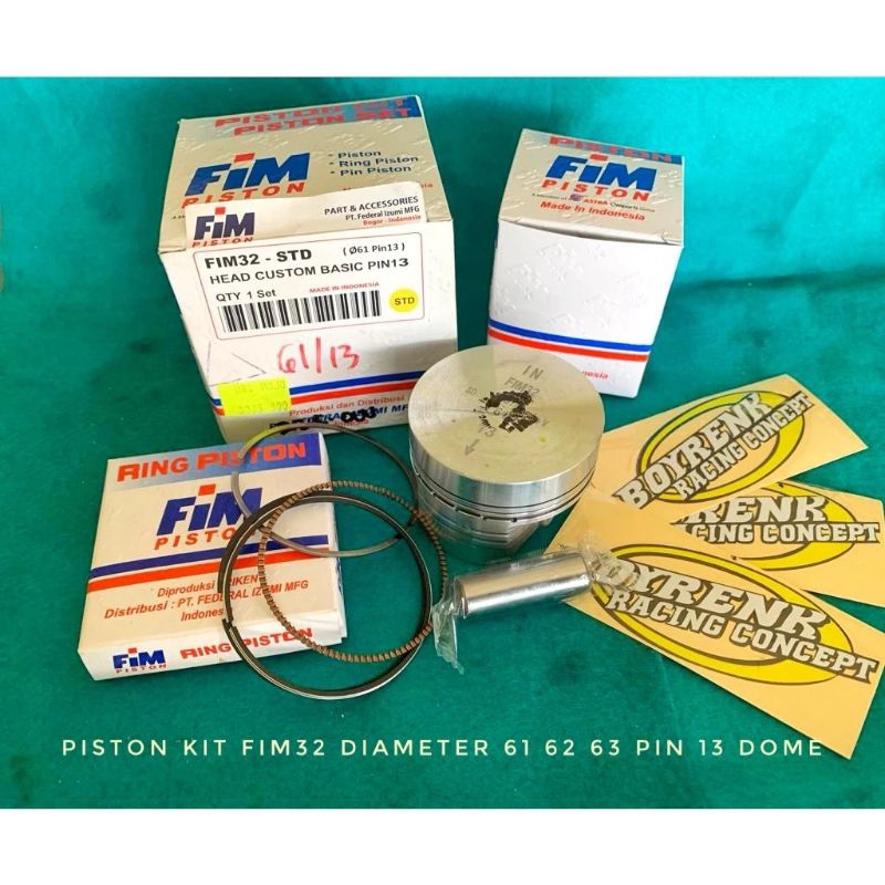 PISTON ชุด SEHER ชุด FIM CUSTOME DOME DIAMETER 61 61.5 620.6 63 PIN 13 ...