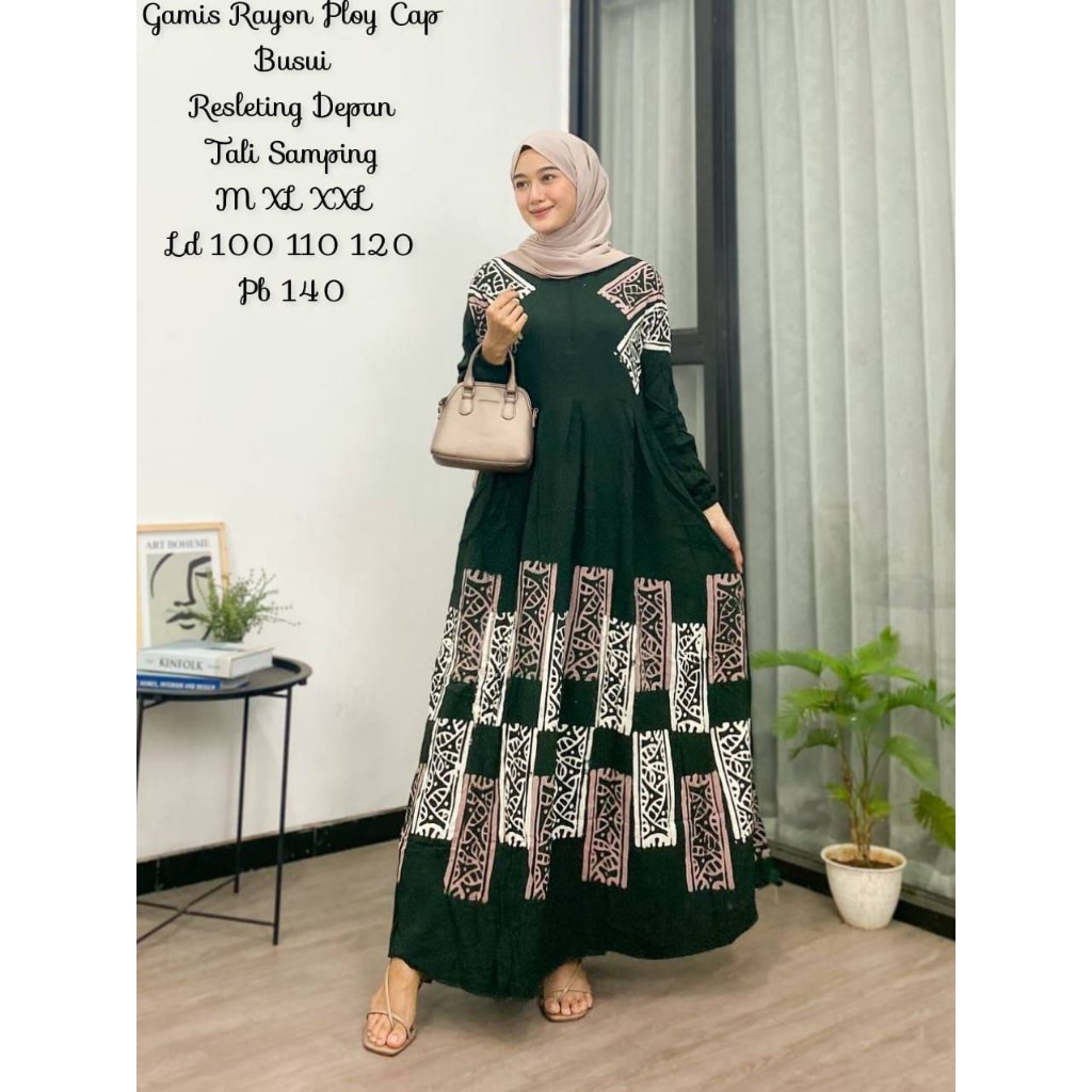 Gamis PLLOY RAYON PEARL / คุณภาพสูง / MUSLIM FASHION/ชุดแฟชั่นผู้หญิง ...